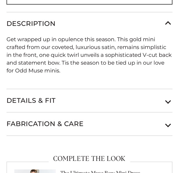 Odd Muse | Dresses | Nwt Odd Muse London Gold The Ultimate Muse Bow ...